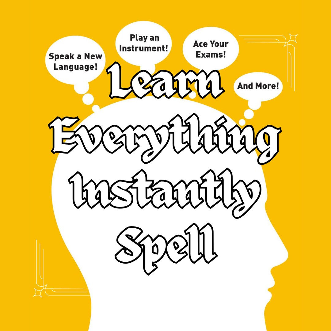 Learn Everything Instant Spell, Knowledge Spell, Be Smart Spell, Be ...