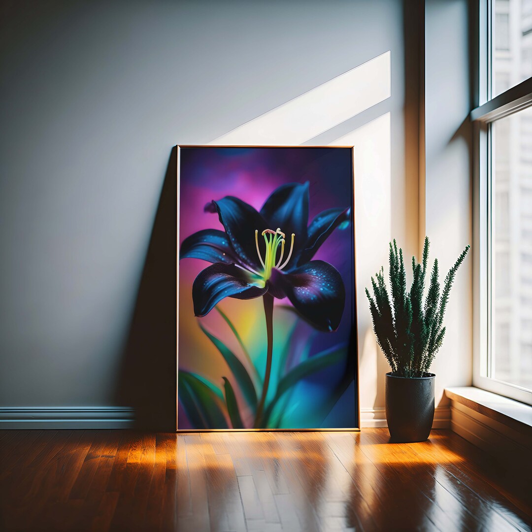 Flower Poster Wall Art Rainbow Blooms 008 Big Wall Poster Bedroom Wall ...