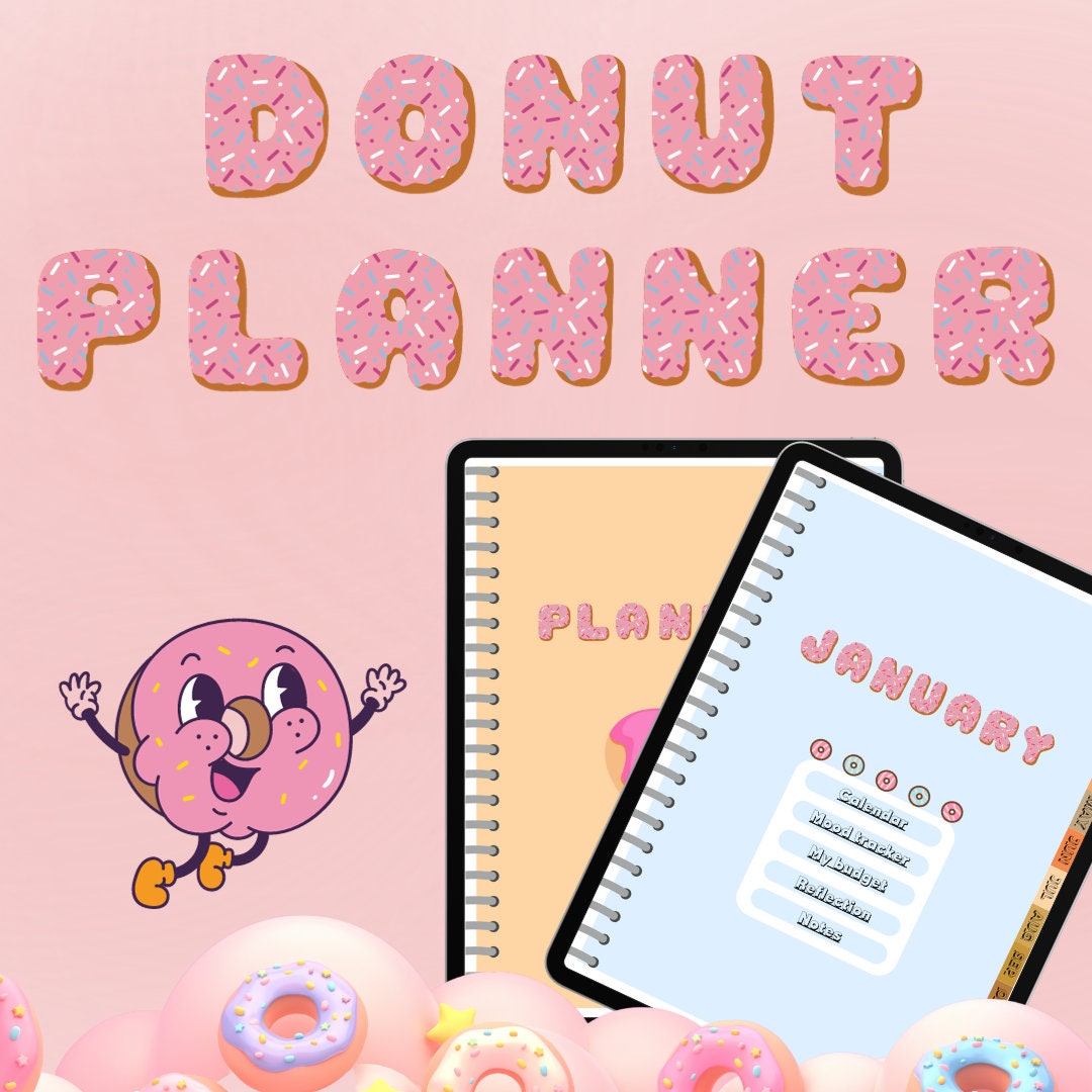 Donut Theme Planner | Undated Digital Planner | iPad Planner ...