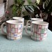 Vintage Coffee Mug Post Modern Linear Color Block Design - Etsy