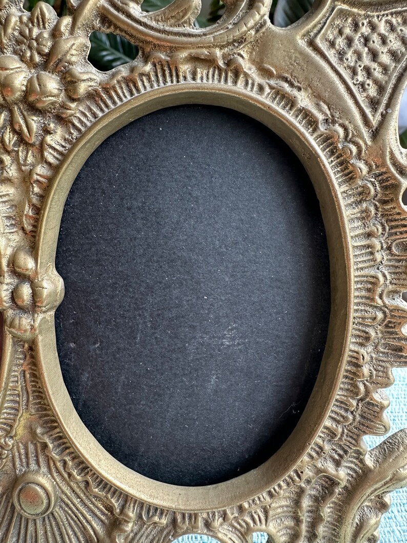 Victorian Style Ornate Oval Double Brass Picture Frame - Etsy