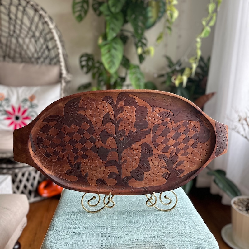 Carved Wood Tray - Etsy