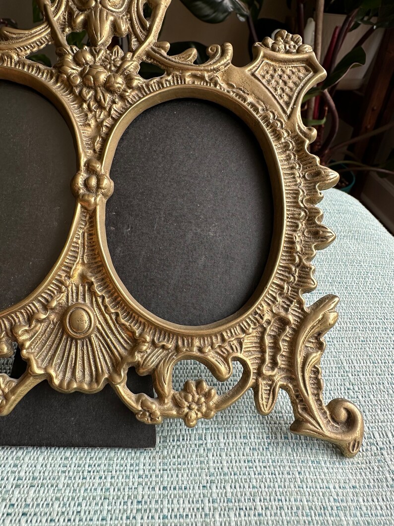 Victorian Style Ornate Oval Double Brass Picture Frame - Etsy