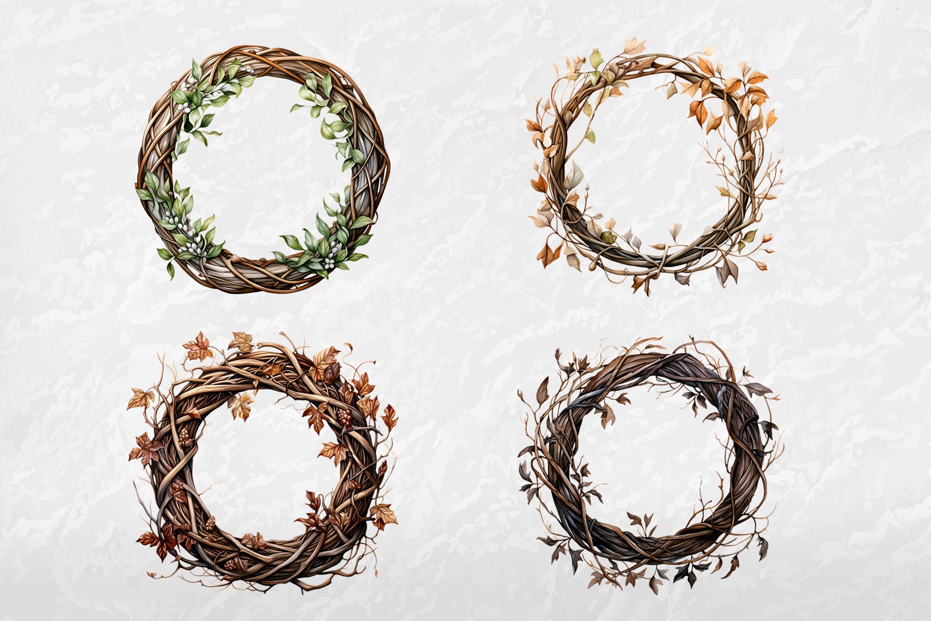 Cozy Autumn Watercolor Clipart, Falling Leaves, Thanksgiving, Halloween ...