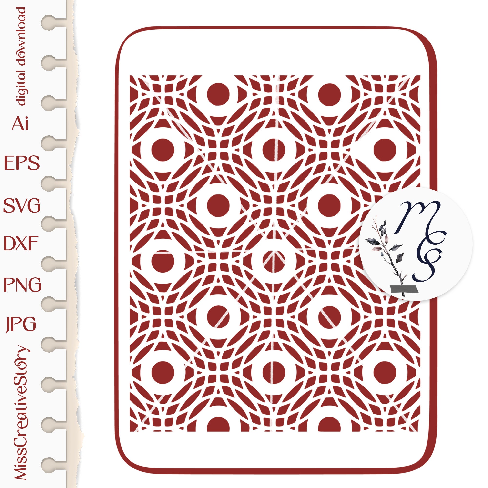 6 Stencil Background Svg, Stencil Pattern, Files for Cricut, Silhouette ...