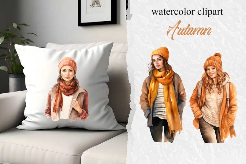 Autumn Watercolor Clipart Set, Autumn Illustration, Fallen Leaves ...