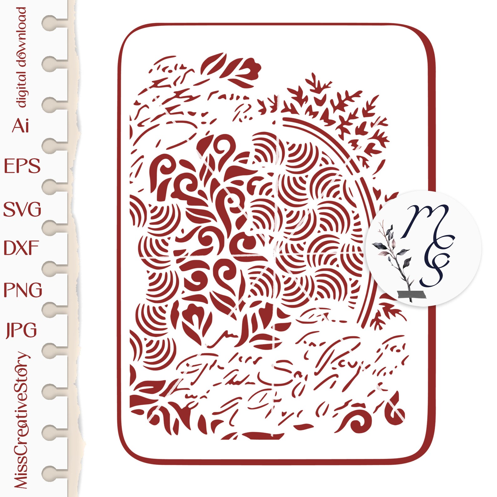 Stencil Pattern Svg, Stencil Background, Files for Cricut, Silhouette ...