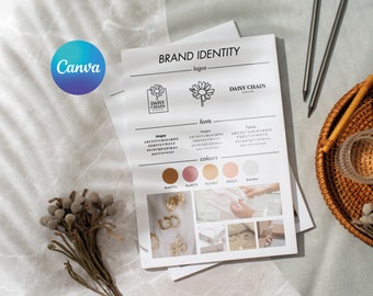 Brand Identity Template Plug Play Business Logo Business Card Canva ...