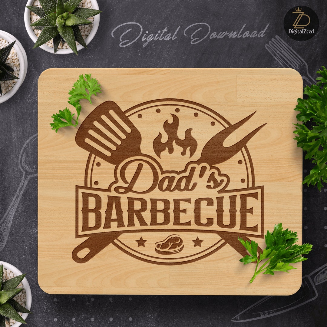 Dad's BBQ Svg, Father Laser Engraving Svg, Charcuterie Design, Chopping ...