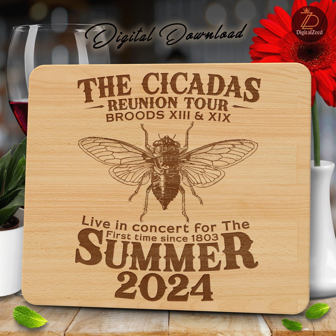 The Cicadas Reunion Tour Summer 2024 SVG, Laser Engraving Cut Files ...