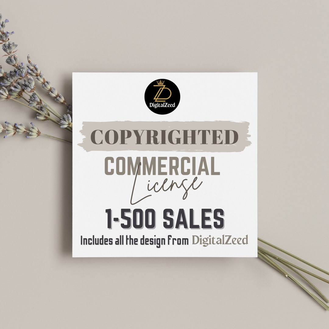 Extended Commercial License: up to 500 Sales, All Designs - Etsy