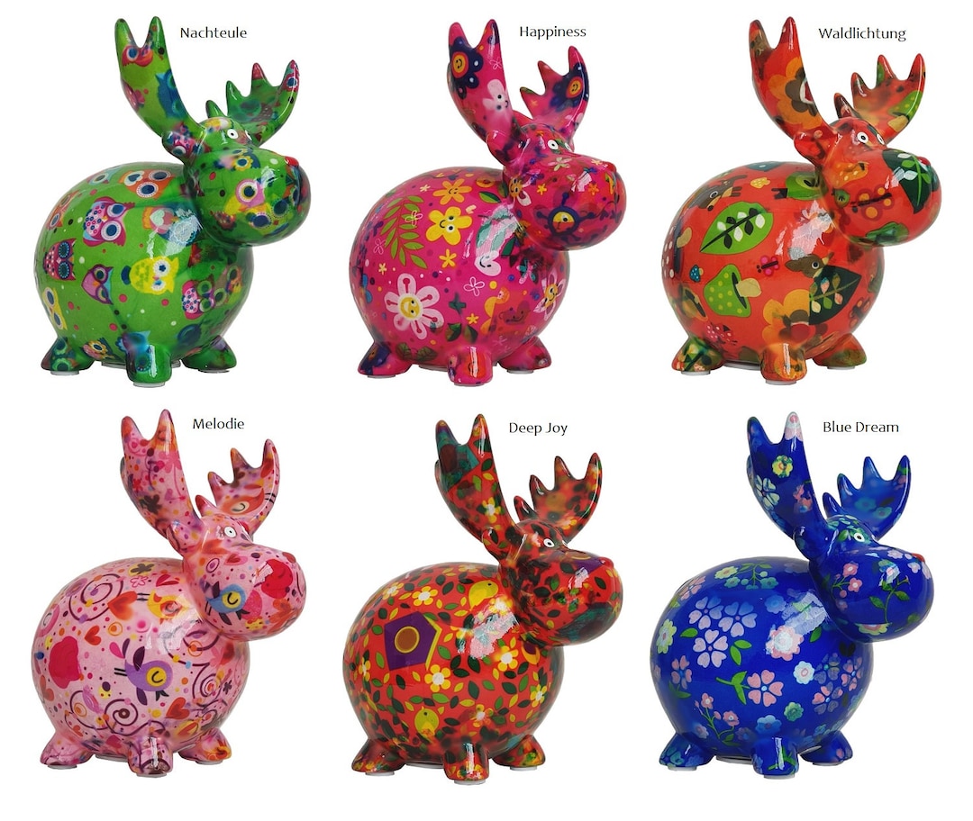 Spardose Elch Randolph aus Keramik Pomme Pidou Größe M - Etsy Schweiz