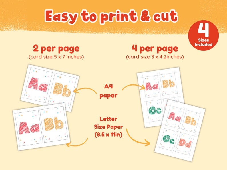 ABC Flashcards for Kids Printable Alphabet Flash Cards for Preschool ...