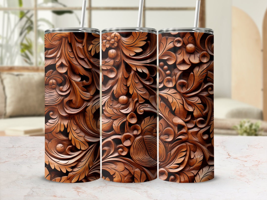 Wood Carving Tumbler, Wood Carving Gifts for Women, Wood Carving ...