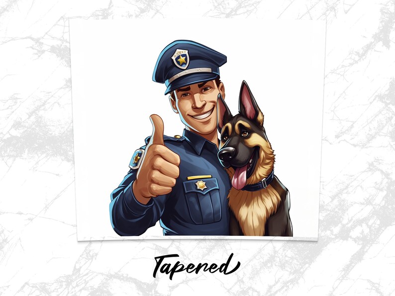Cartoon Police K9 Tumbler Wrap, Personalized Police K9 Tumbler Wrap ...