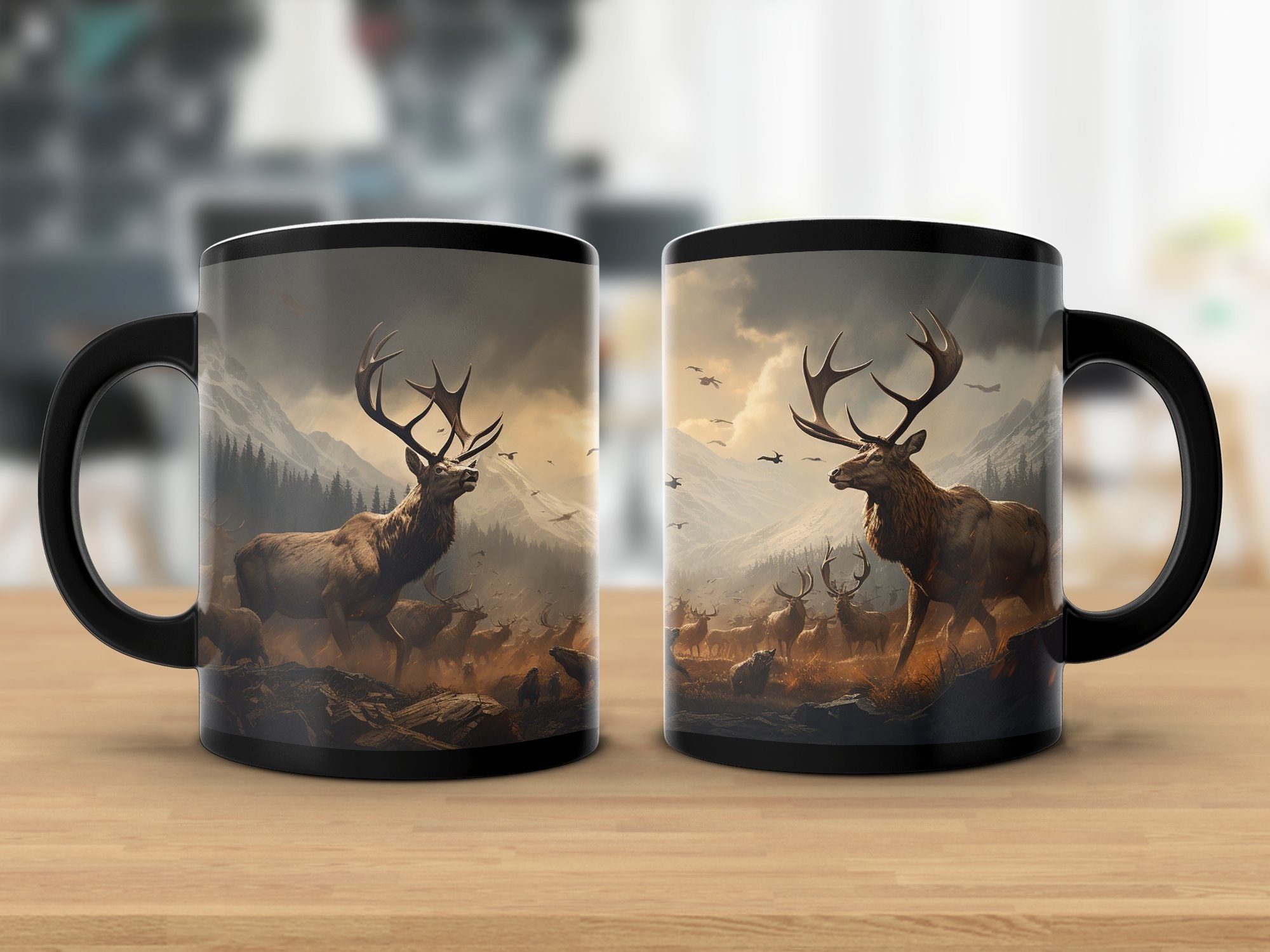 Elk in the Wild Mug, Elk Coffee Mug, Elk Gift, Elk Lover Gift, Elk ...
