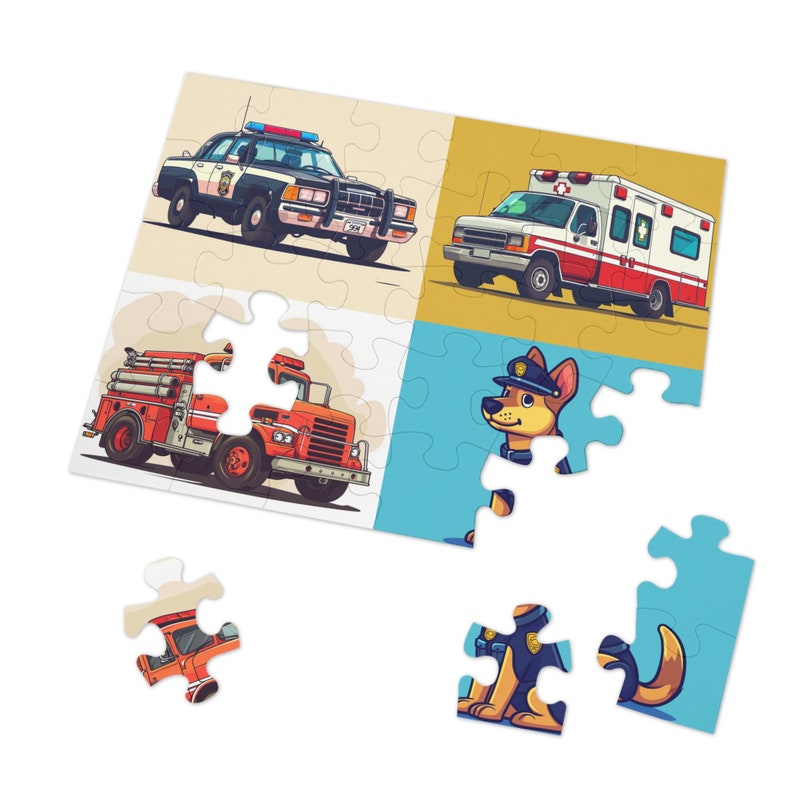 Kids First Responder Police Firefighter Ambulance Jigsaw Puzzle 30 ...