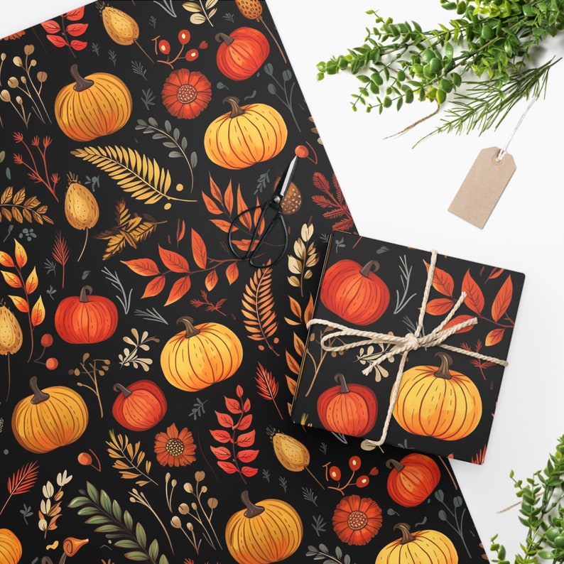 Thanksgiving Themed Wrapping Paper - Etsy