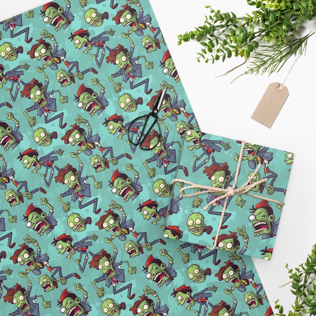 Zombie Halloween Wrapping Paper - Etsy