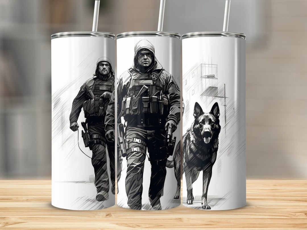 Police K9 Unit Tumbler Wrap, Police K9 Unit Tumbler Gift, Police K9 ...