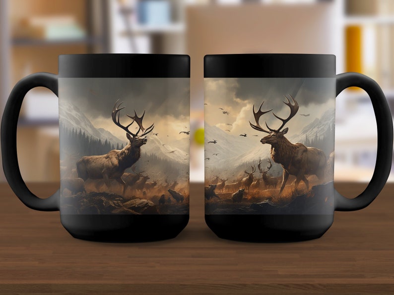 Elk in the Wild Mug, Elk Coffee Mug, Elk Gift, Elk Lover Gift, Elk ...