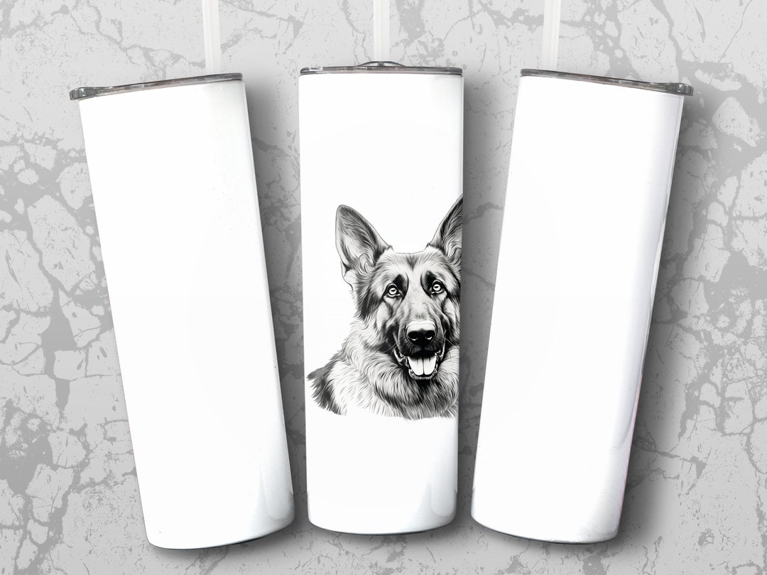 German Shepherd Tumbler Wrap, German Shepherd Tumbler, German Shepherd ...