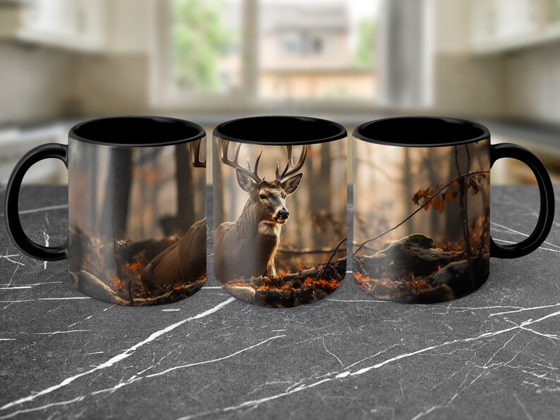 Whitetail Buck Mug, Whitetail Deer Gifts for Men, Whitetail Deer Coffee ...