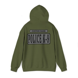 Custom Personalized Police K9 Unit Dog Handler Unisex Heavy Blend ...