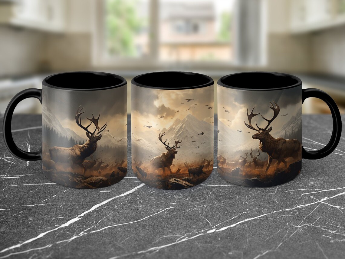 Elk in the Wild Mug, Elk Coffee Mug, Elk Gift, Elk Lover Gift, Elk ...