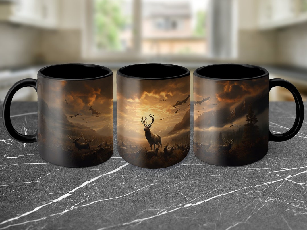 Elk in the Wild Mug, Elk Mug, Elk Gift, Mountain Mug, Mountain Gift ...