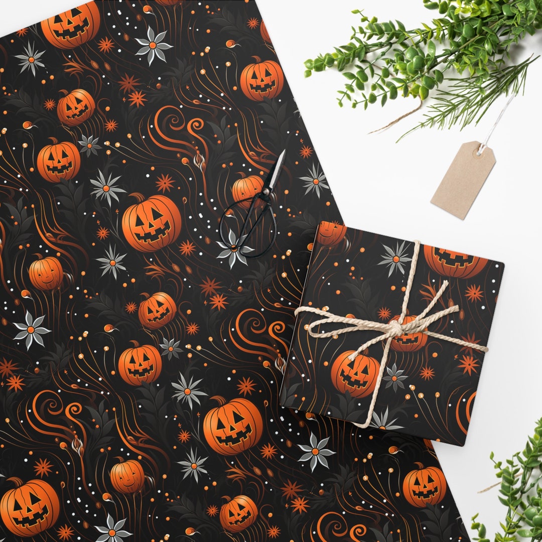 Halloween Wrapping Paper - Etsy