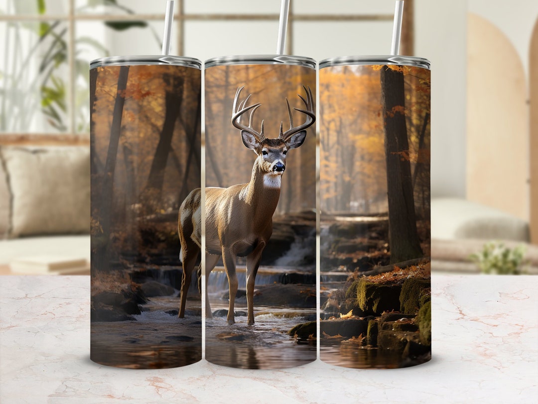 Whitetail Buck Tumbler, Whitetail Deer Gifts for Men, Personalized Gift ...