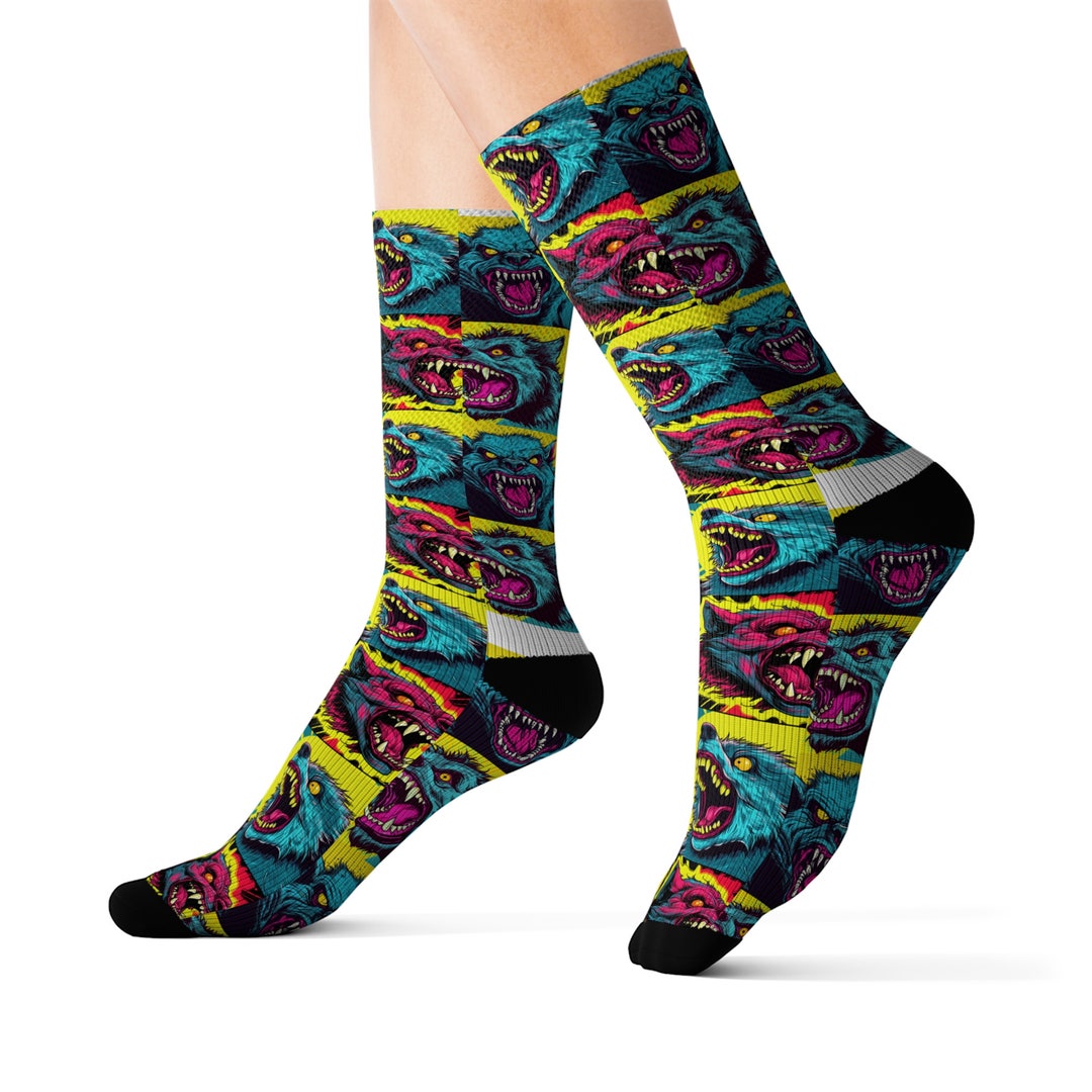 Werewolf Sublimation Socks Halloween Socks - Etsy