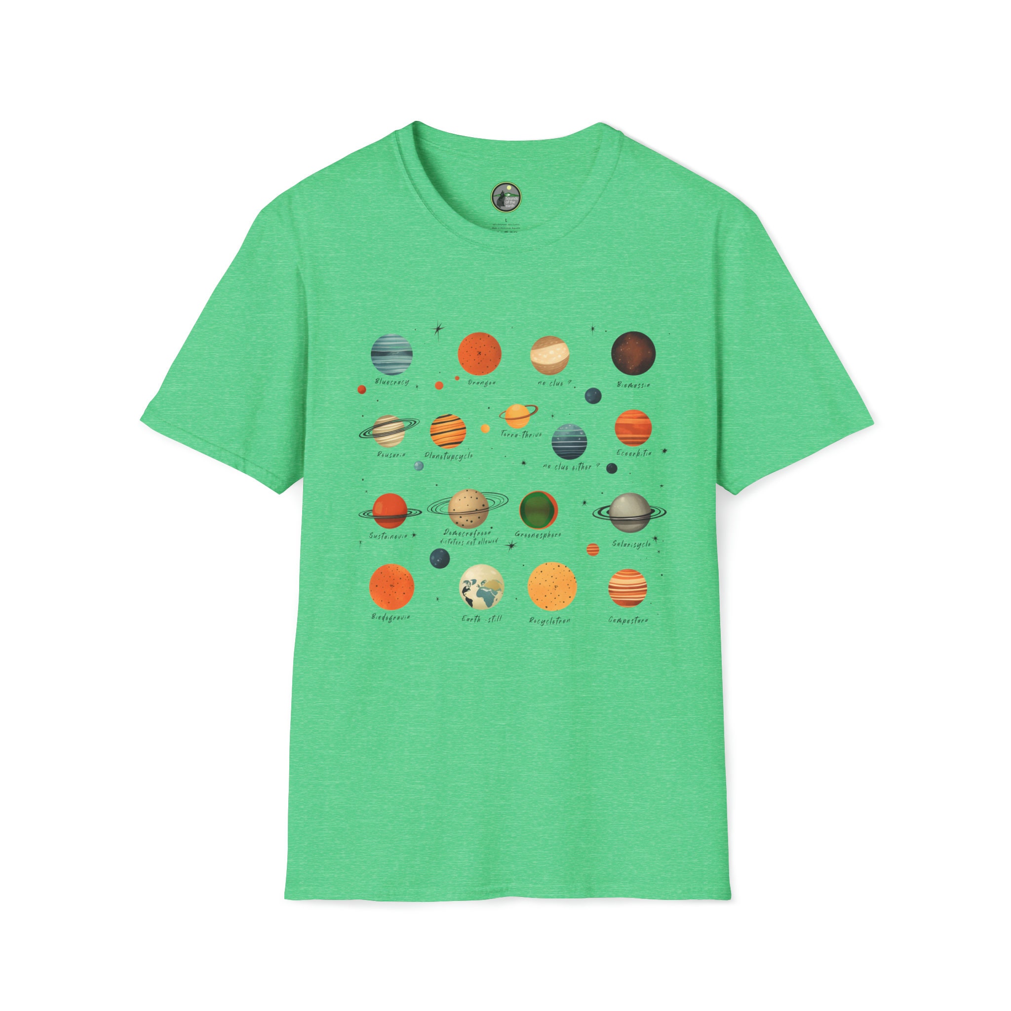 Ecoplanet Odyssey, Colorful Planets.unisex Softstyle T-shirt. Gift for ...