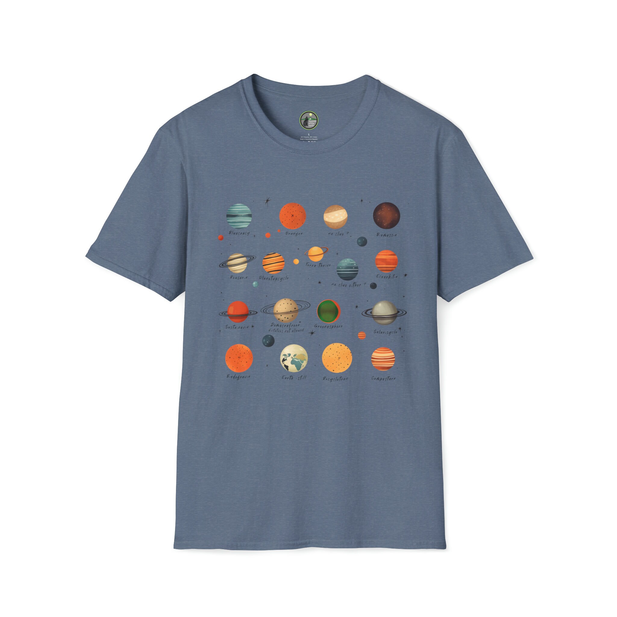 Ecoplanet Odyssey, Colorful Planets.unisex Softstyle T-shirt. Gift for ...