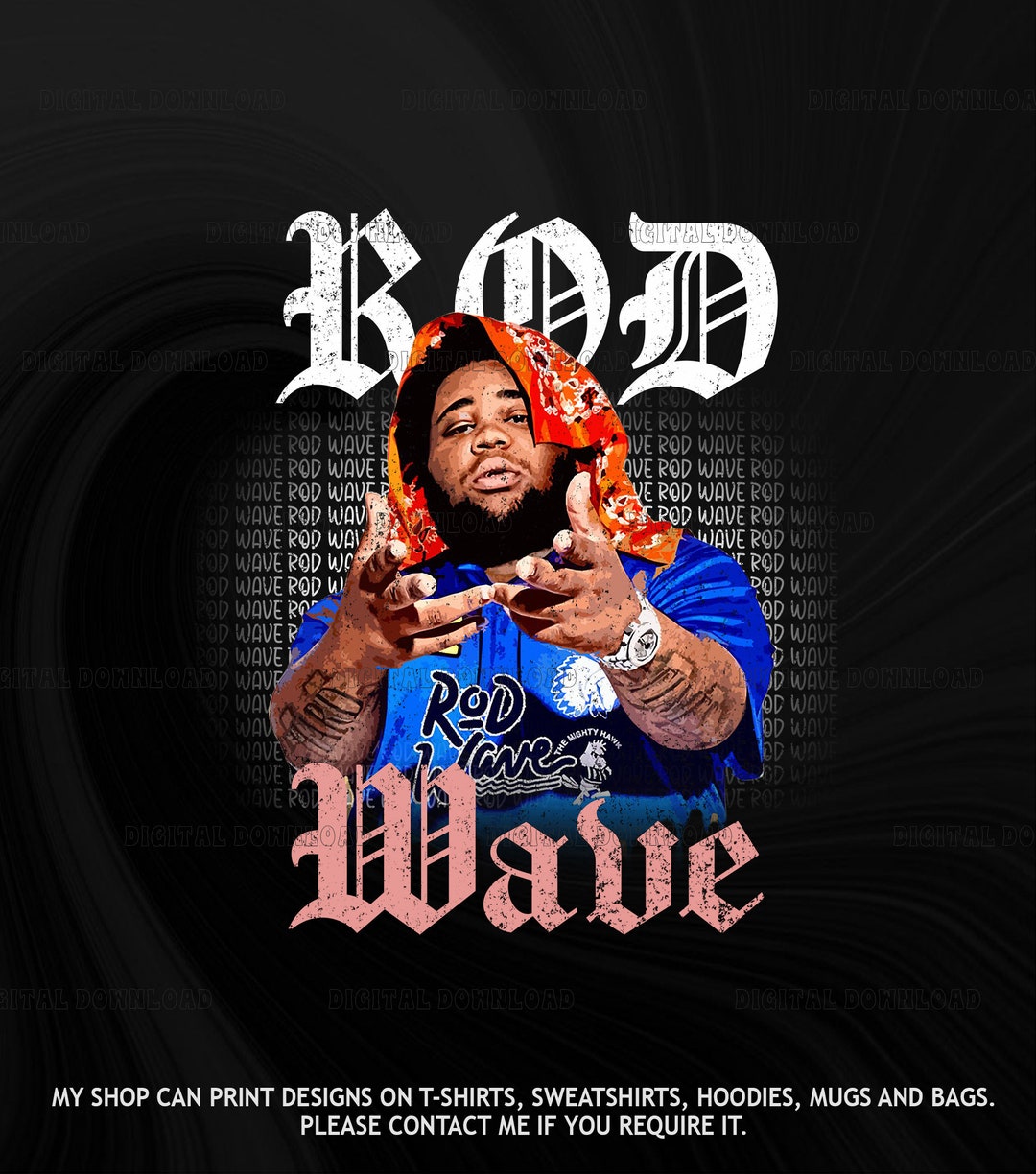 Rod Wave , 4 SVG and PNG of Rod Wave Silhouette, Rap, Hip-hop, Great ...