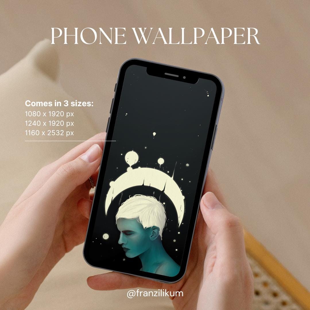 Wallpaper "moon Man" - Wallpaper for iPhone and Android | Moon ...