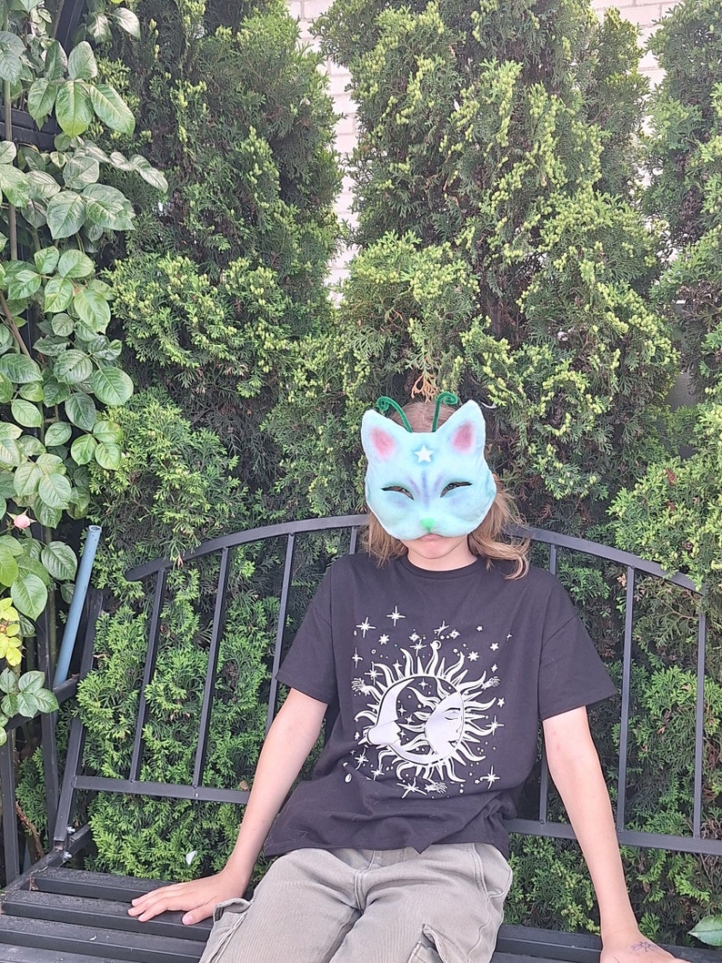 Handmade Therian Alien Cat Mask - Etsy