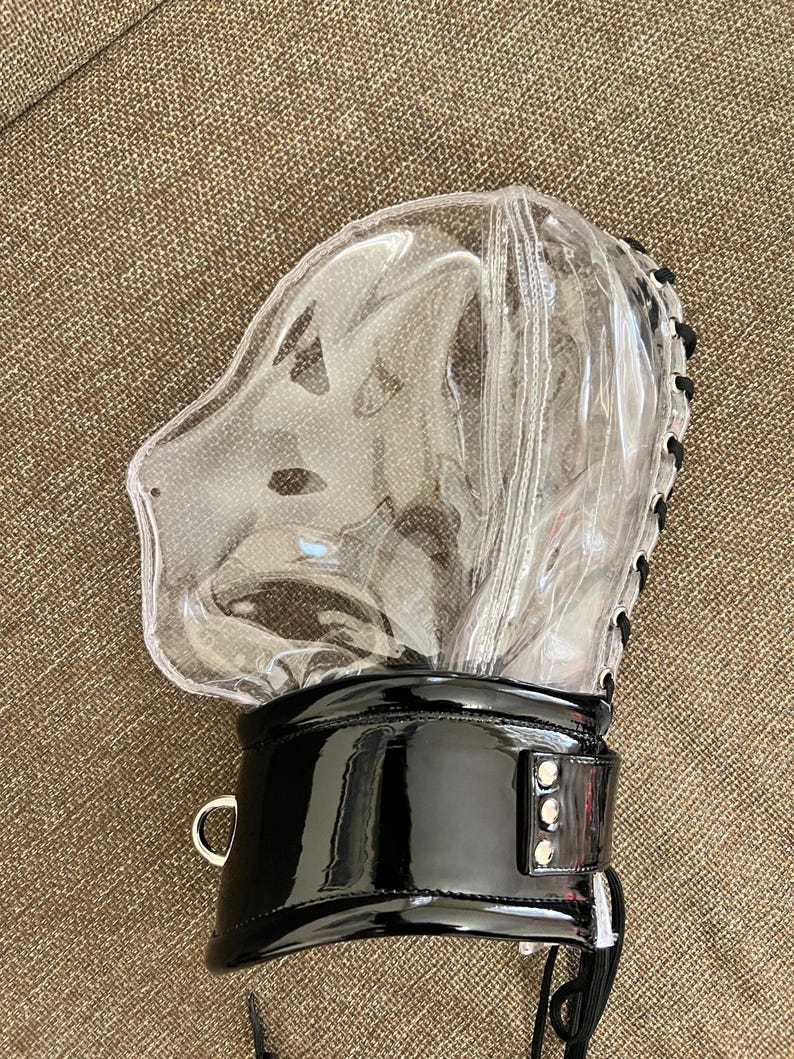Transparent PVC Collar Hood With Padlock - Etsy