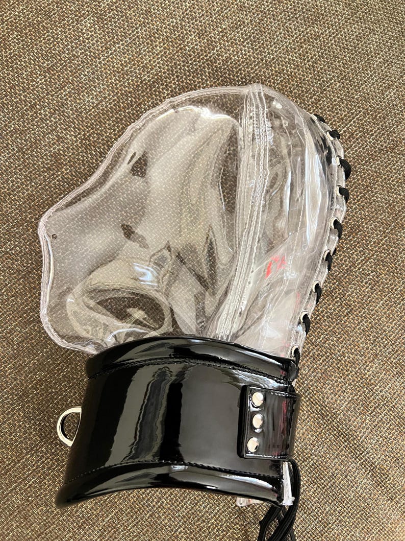 Transparent PVC Collar Hood With Padlock - Etsy