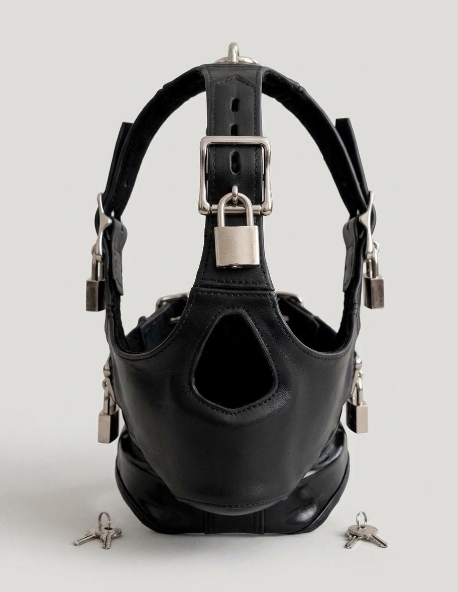 Leather Octopus Mask With Padlock - Etsy