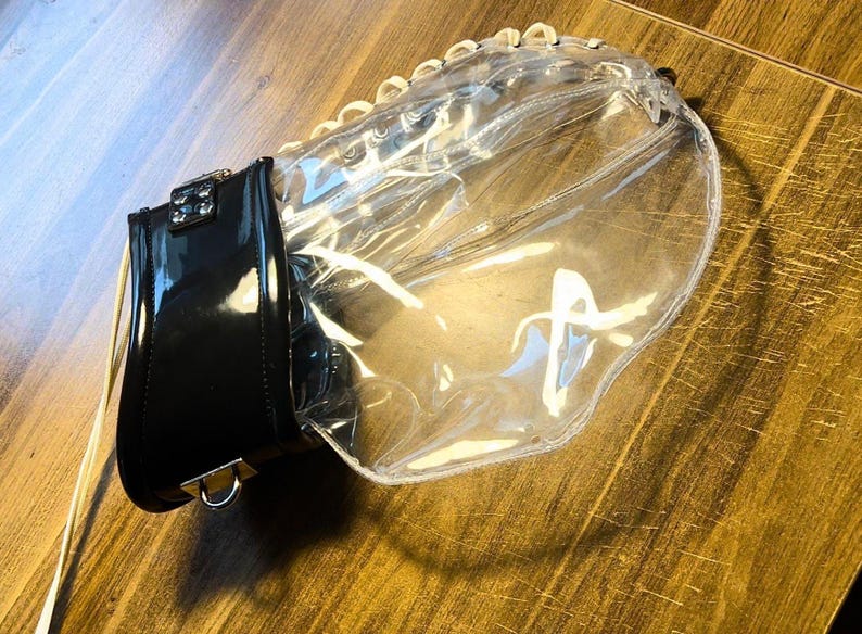 Transparent PVC Collar Hood With Padlock - Etsy