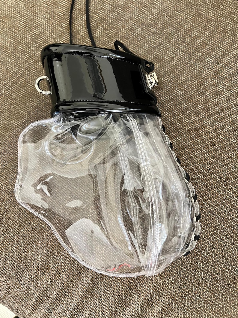 Transparent PVC Collar Hood With Padlock - Etsy