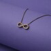 14K Solid Gold Diamond Infinity Necklace, Forever Symbol Charm, Dainty ...