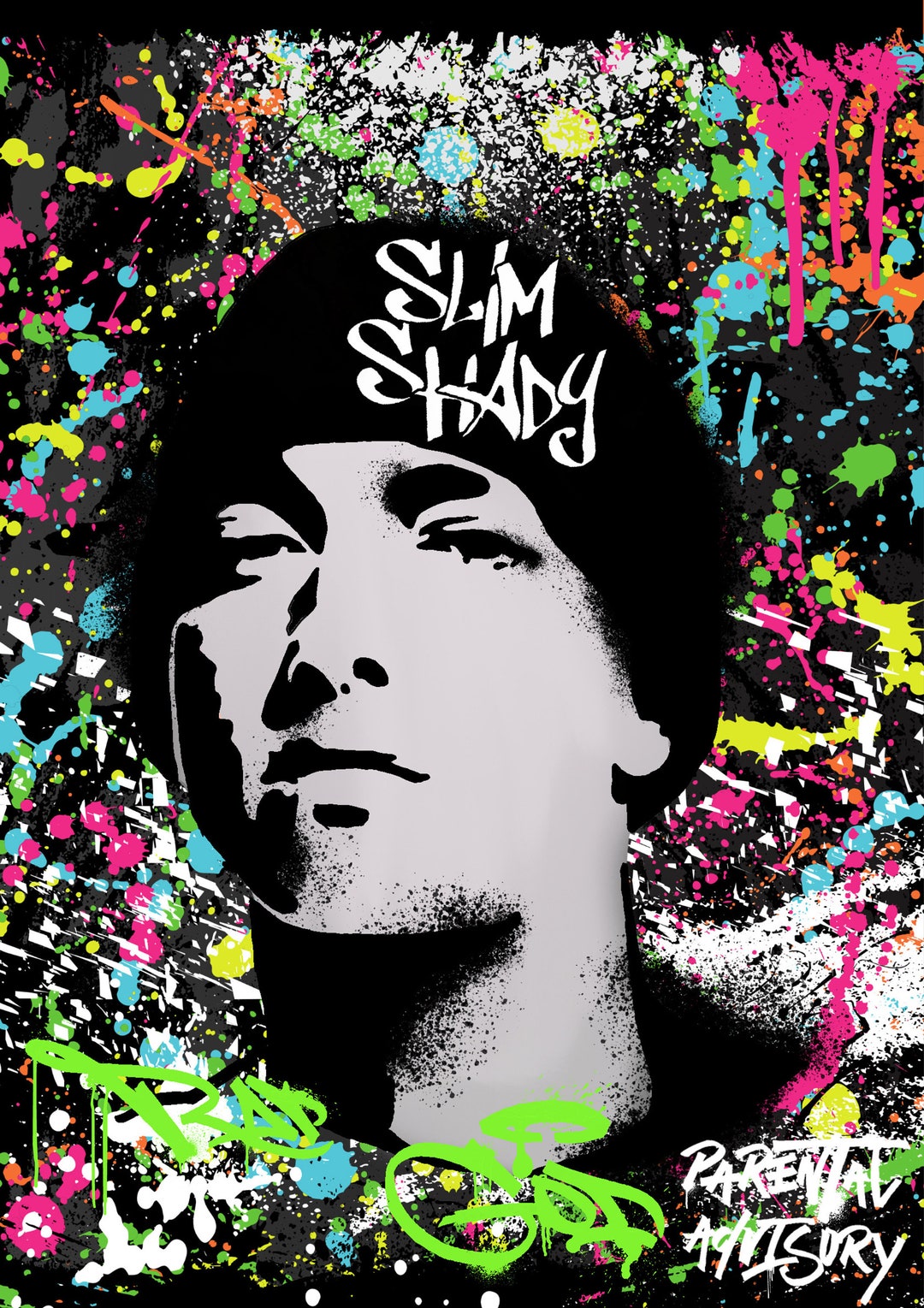 Eminem Graffiti Portrait - Etsy