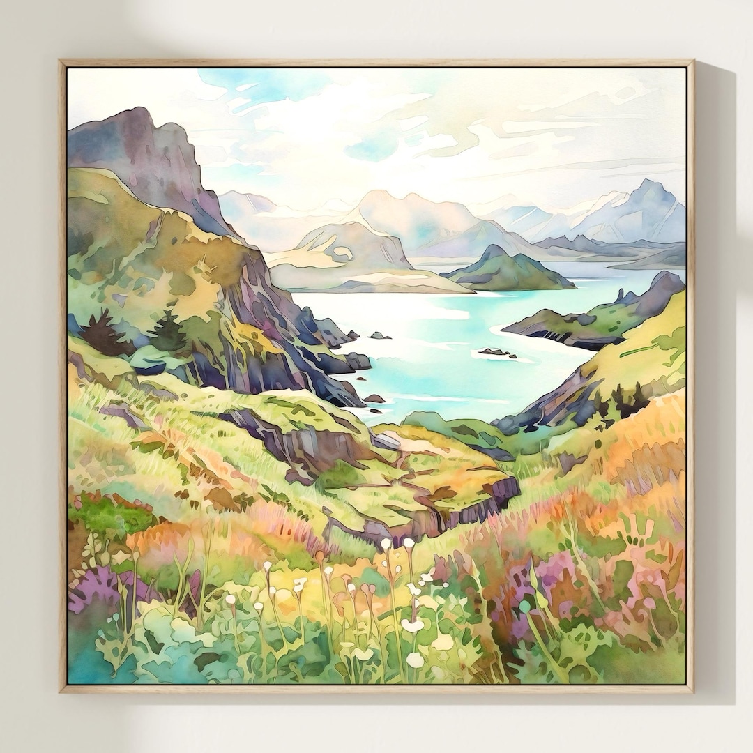 Kodiak Island Watercolor Painting Art Print: Alaska Landscape - Etsy