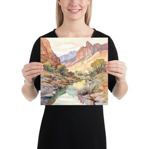 Big Bend National Park Watercolor Print: Texas Hiking Art - Etsy