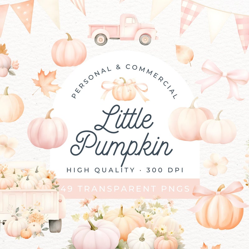 Fall Floral Pinks Clipart - Etsy