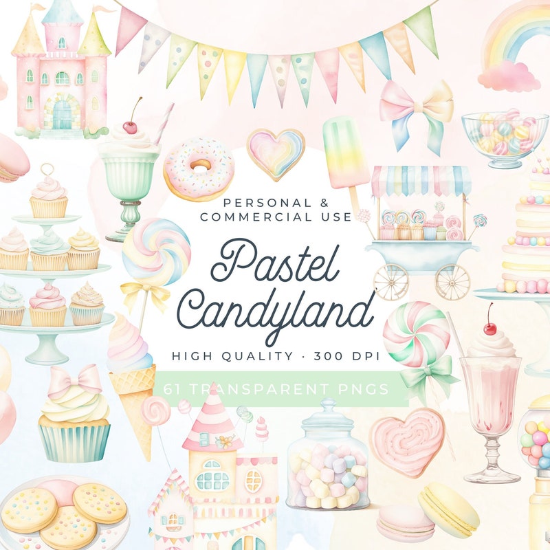 Watercolor Sweets - Etsy
