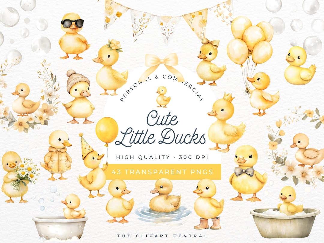 Yellow Duck Clipart, One Lucky Duck Birthday Invite, Our Little Duck Is ...